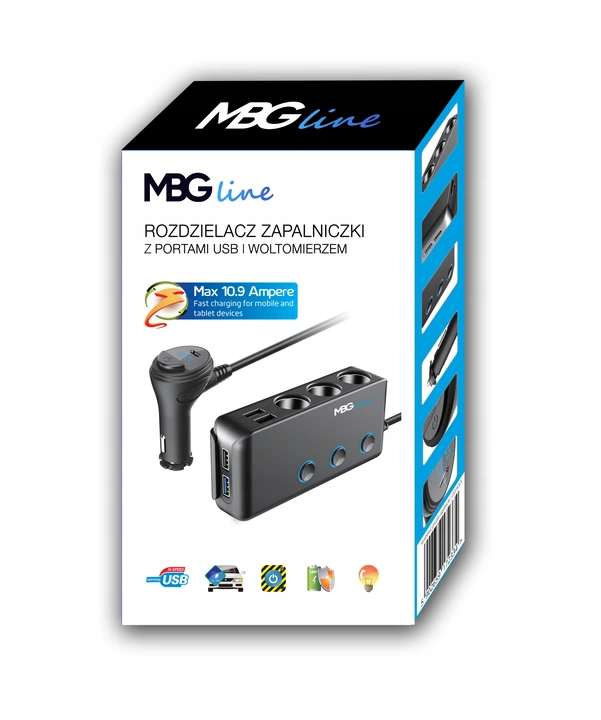 Rozdzielacz Gniazda Zapalniczki 12-24V 4xUSB QC PD - Kup w Neonn - Twój sklep dziecięcy